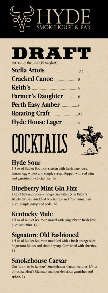 Menus - Craving Design
